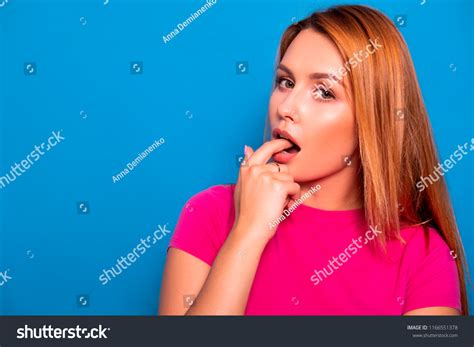 Sexy Plus Size Model Long Red Stock Photo Shutterstock