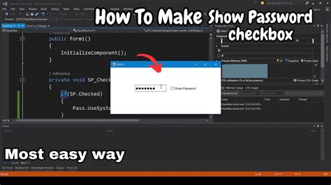 How To Make Show Password Checkbox Using C Windows Form Application