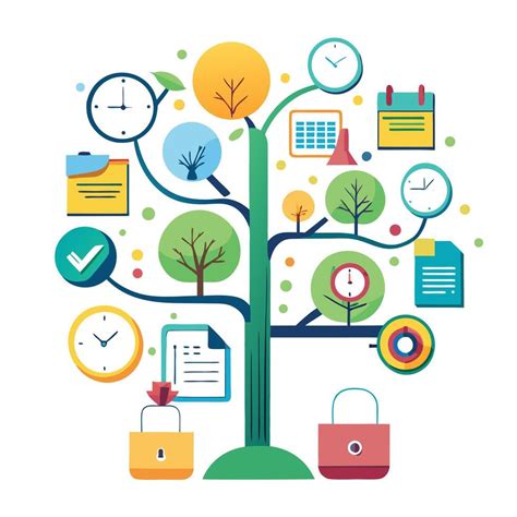Innovative Time Management Productivity Tree Design For Maximizing Output 60317946 Vector Art At
