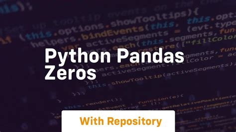 Python Pandas Zeros Youtube