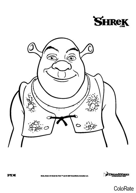 Раскраски из мультфильма Шрек (Shrek) распечатать на А4