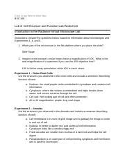 Lab 3 Cell Structure And Function Worksheet Docx Click Or Tap Here To Enter Text BSC 108 Lab