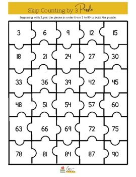 Counting Skip Counting Puzzles By The Glorified Babysitter S Club