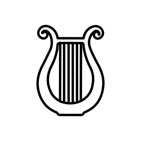 Arpa Icono Vector Música Ilustración Signo Orquesta Símbolo O Logo