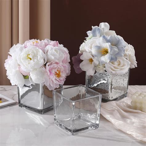 Square Glass Vase Centerpiece Ideas Ifg Wholesale Wedding Table Vases