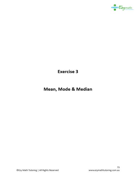 Year 7 Maths Data Mean Mode Median Questions Ch3 Ex3 Pdf Mean Elementary