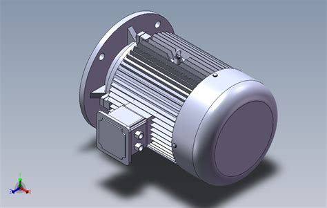Ip44三相异步电动机三维图solidworks 2010模型图纸下载 懒石网