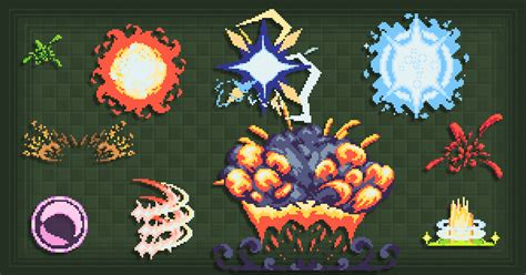 Super Pixel Effects Pack 2 2d Textures And Materials Unity Asset Store