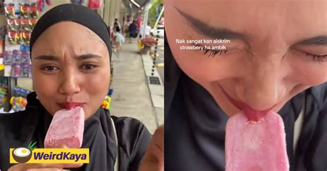 Hilarity Breaks Out After M Sian Woman Gets Her Lips Stuck To Ice Cream Weirdkaya