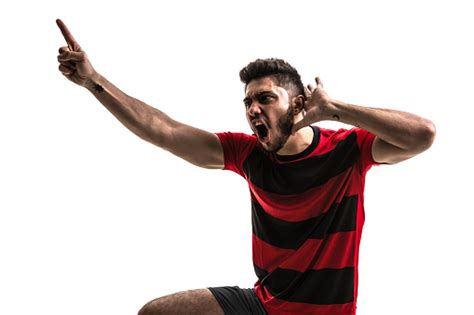 팬 흰색 바탕에 빨간색과 검은색 유니폼에 스포츠 선수 축 Championship에 대한 스톡 사진 및 기타 이미지 Championship Championship