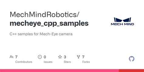 github mechmindrobotics mecheye cpp samples c samples for mech eye camera