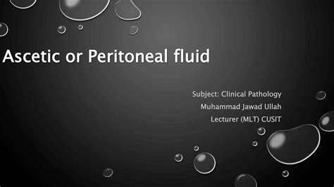 Ascetic Or Peritoneal Fluid Pptx