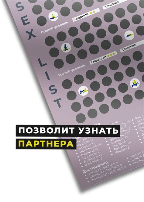 Sex List Lite Товары для взрослых Эротическая игра Постельный путеводитель Постельный гид Формат