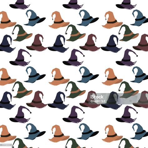 만화 할로윈 마녀 모자의 벡터 그림입니다 흰색 배경에 고립 된 버클 마녀 모자 할로윈에 대 한 디자인 요소입니다 10월에 대한 스톡 벡터 아트 및 기타 이미지 Istock