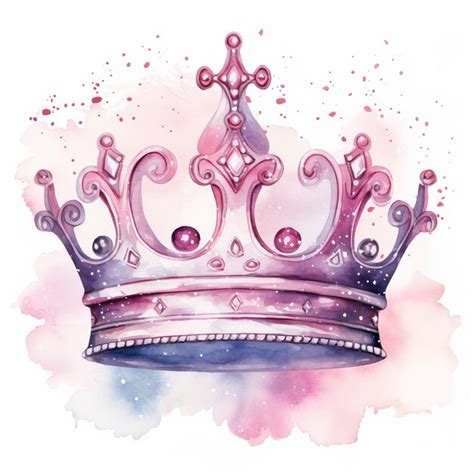 Premium Photo Enchanting Watercolour Fantasy Adorable Princess Crown