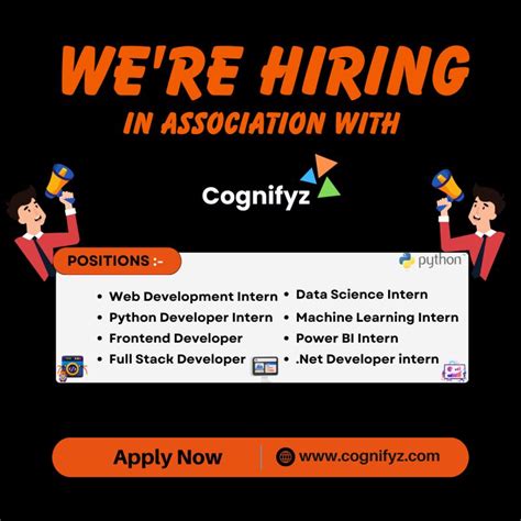 Wearehiring Internship Interested Wearehiring Internshipopportunity Cognifyz