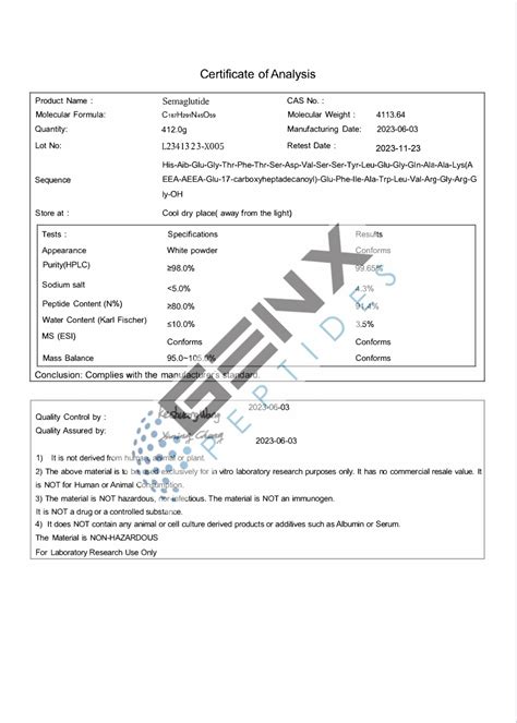 Buy Semaglutide Glp 1 5mg Genx Peptides