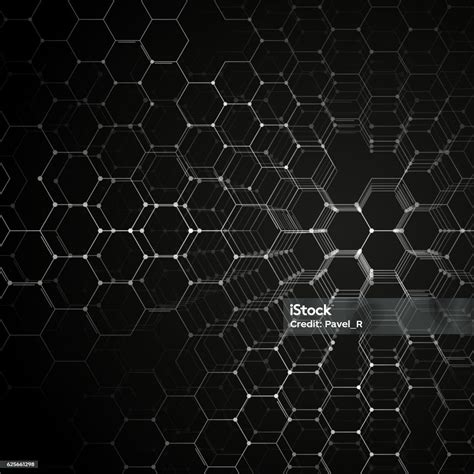 화학 3d 패턴 검은 색 과학 의학에 육각 성 분자 구조 2차 도형에 대한 스톡 벡터 아트 및 기타 이미지 2차 도형 3차원 형태 Dna Istock