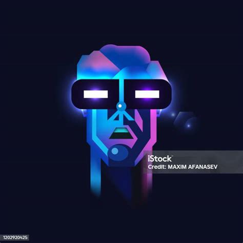 가상 현실 헤드셋을 착용 하는 남자입니다 네온 라인과 추상 Vr 세계 벡터 일러스트레이션 남자에 대한 스톡 벡터 아트 및 기타 이미지 Istock