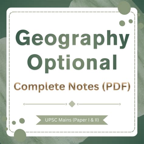 Offer Geography Optional Complete Notes Pdf Upsc Mains Paper I And Ii Lotusarise
