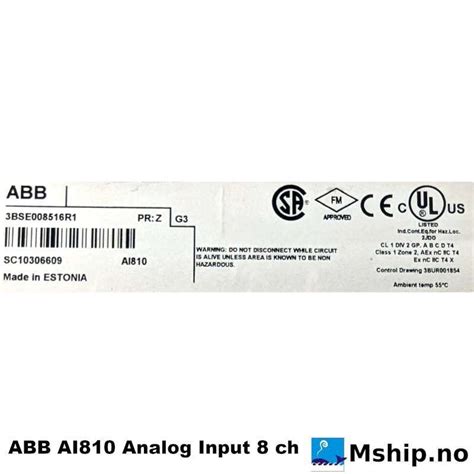 Abb Ai810 Analog Input 8 Ch