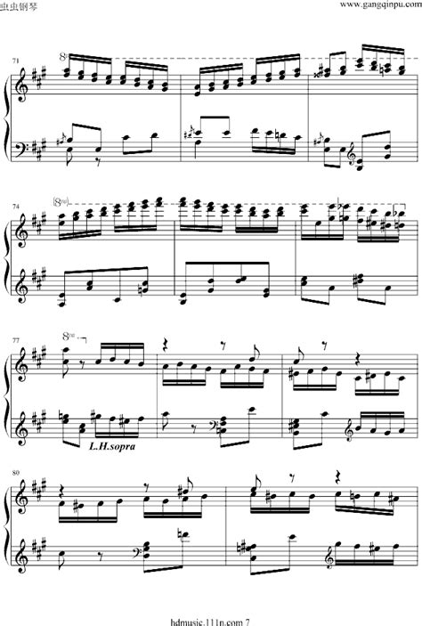 土耳其进行曲 原版 瓦洛多斯 钢琴谱歌谱 简谱五线谱