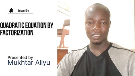 Quadratic Equation Quadratic Equation By Factorization Method Youtube