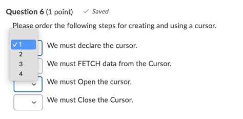 Solved Question Point Saved Please Order The Chegg