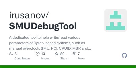 GitHub Irusanov SMUDebugTool A Dedicated Tool To Help Write Read Various Parameters Of Ryzen