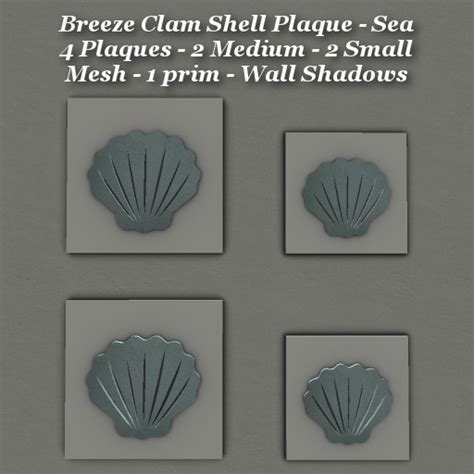 Second Life Marketplace Breeze Clam Shell Plaque Sea Med And Sm