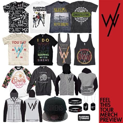 Sleeping With Sirens Feel Tour Merch Preview Tour Merch Band Outfits