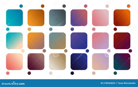 Set Of Color Gradient Fill Vector Swatches Stock Vector Illustration Of Colour Element 278042820