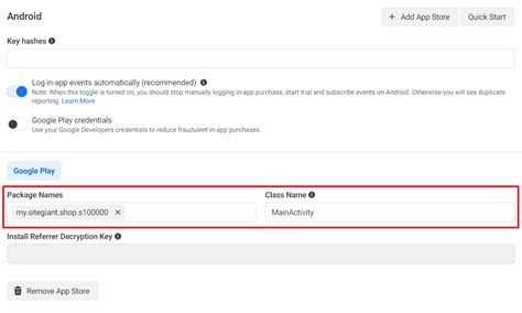 how to set up facebook app events for shopping app sitegiant support