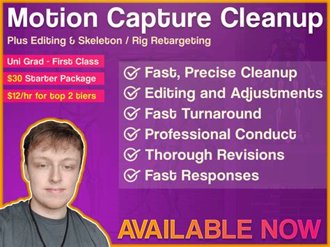 Motion Capture Clean Up Editing And Skeletonrig Retargeting Upwork