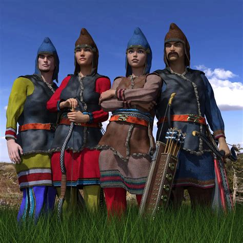 创世纪3和8的scythian弓箭手 Scythian Archers For Genesis 3 And 8 服装genesis