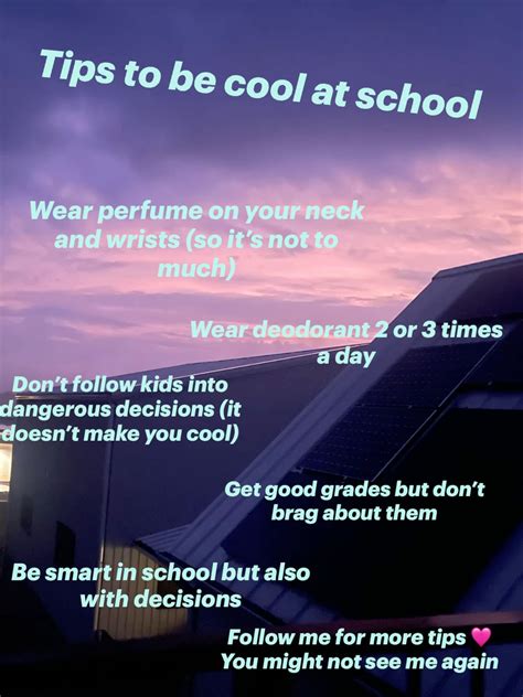 Tips To Be Cool At School In 2025 High School Advice Good Grades School