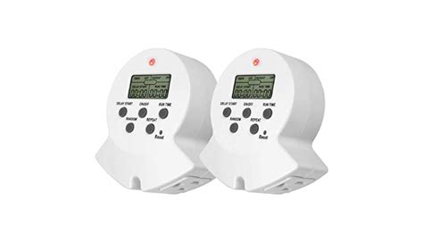 Clear Power Indoor Timer 2 Grounded Outlet Ez Digital Timer For Clamp