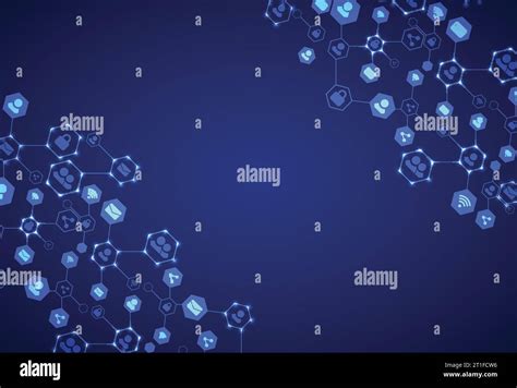 social media vector background network concept stock vector image and art alamy