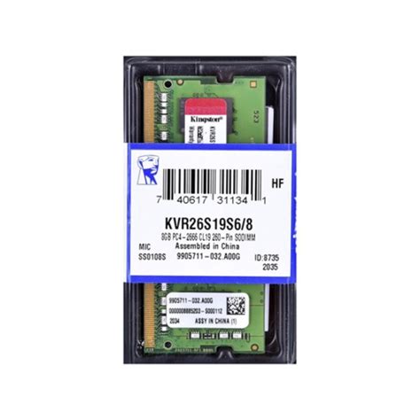 Memoria Ram Ddr4 So Dimm 8gb Pc3200 Kingston Laptop Kvr32s22s6 8