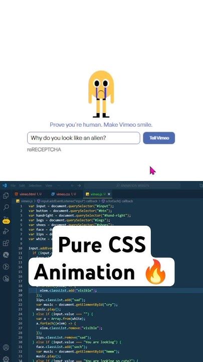 Make Vimeo Smile Captcha Css Animation Youtube