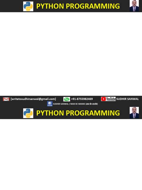 Python Programming Pdf Python Programming Language Computer