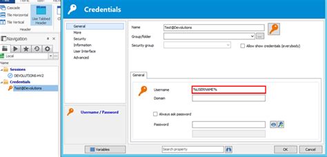 USERNAME Environment Variable In Stored Credentials