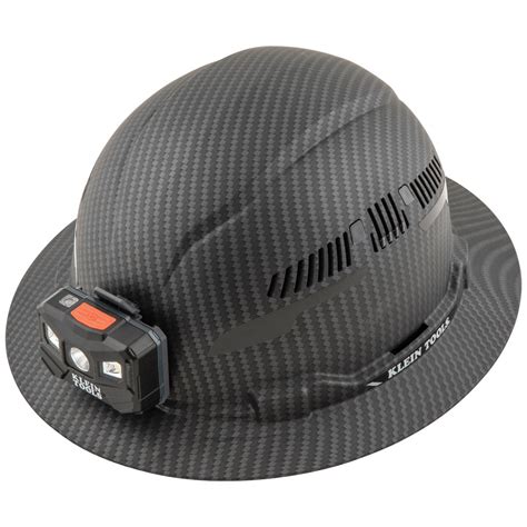 Hard Hat Premium Karbn™ Vented Full Brim Class C With Headlamp