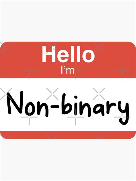 Hello I M Non Binary Gender Identities Sticker For Sale By Latinoladas Redbubble