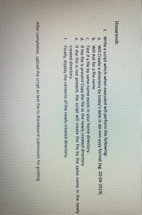 Solved Homework 1 Write A Script Which When Executed Will