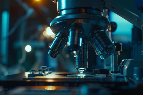 Premium Photo Advanced Research Microscope In Laboratory Setting