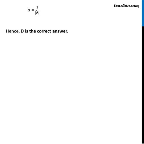 Ex 10 3 18 Mcq If A Is A Nonzero Vector Of Magnitude A