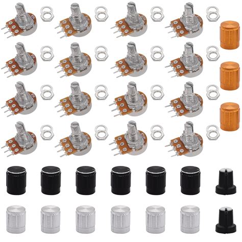 TWTADE WH148 B5K 100K Ohm Potentiometer Kit Linear Taper Adjustable Rotary Potentiometer With
