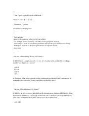 Master Applied Statistical Methods Key Concepts Exercises Course Hero