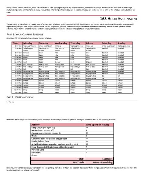 168 Hour Assignment Compatible Version Pdf Course Credit Homework